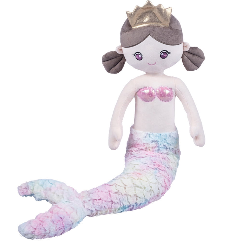 Adorable Cartoon Mermaid Plush Doll Soft Stuffed Toy Kid Hugging Pillow ...