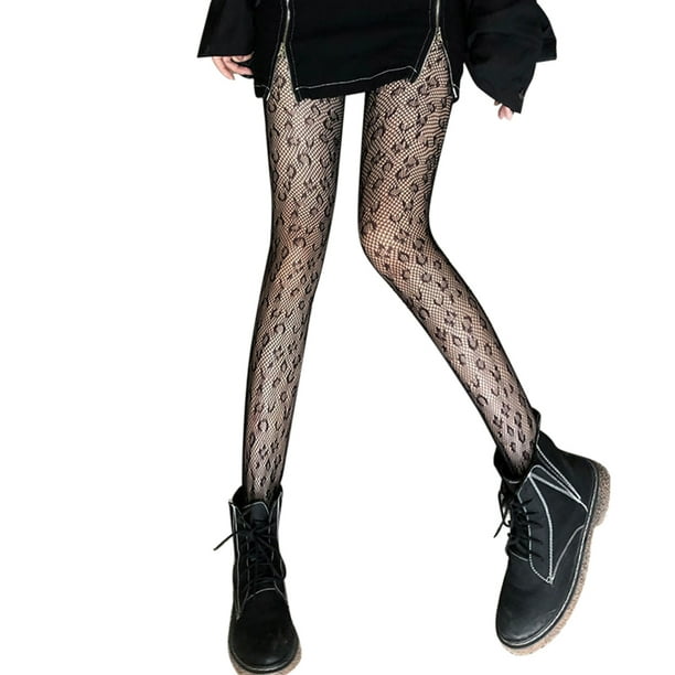 Black Sexy Retro Leopard Fishnet Tights Women Fashion Fish Net ...
