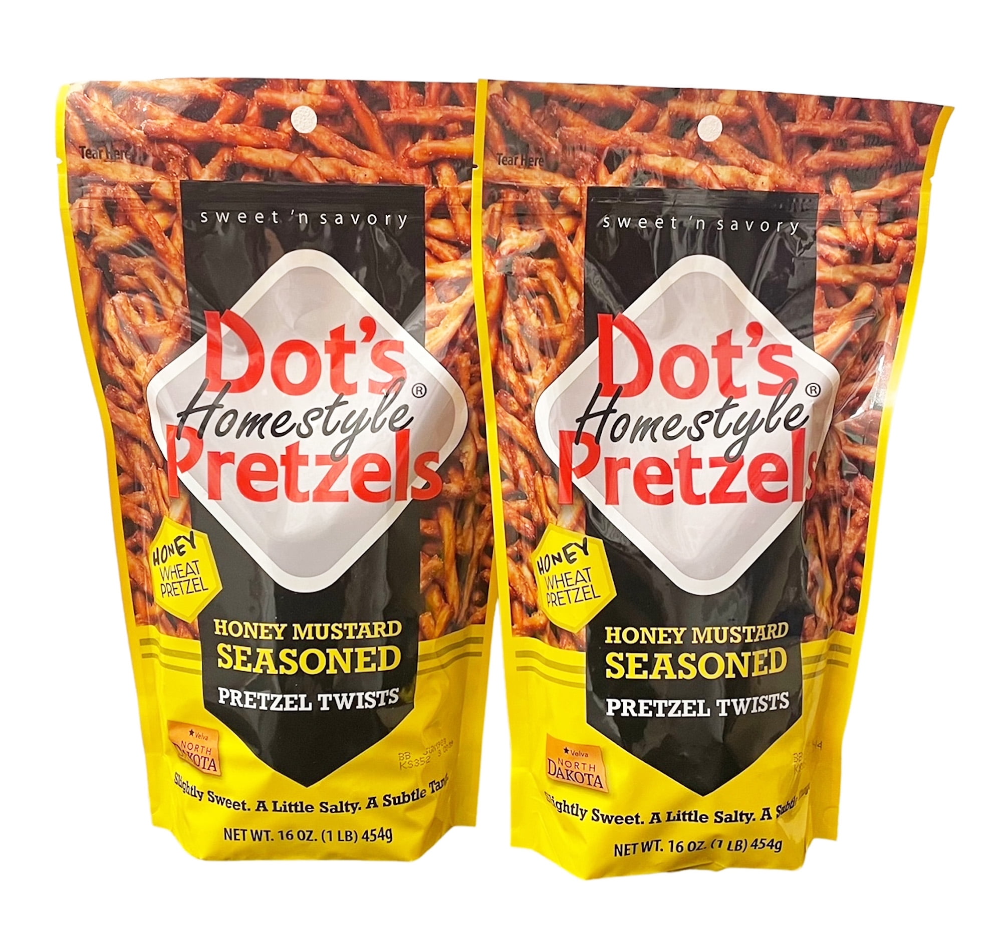 Dot’s Homestyle Pretzels Honey Mustard 16 oz 2 Pack - Walmart.com