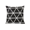 Amelia Outdoor Modern Triangle 17.75" Water Resistant Fabric Square ...