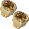 BDKWID-2 Pack Brass Pipe Fittings, 1/2" to 3/4" Pipe Reducer Adapter ...