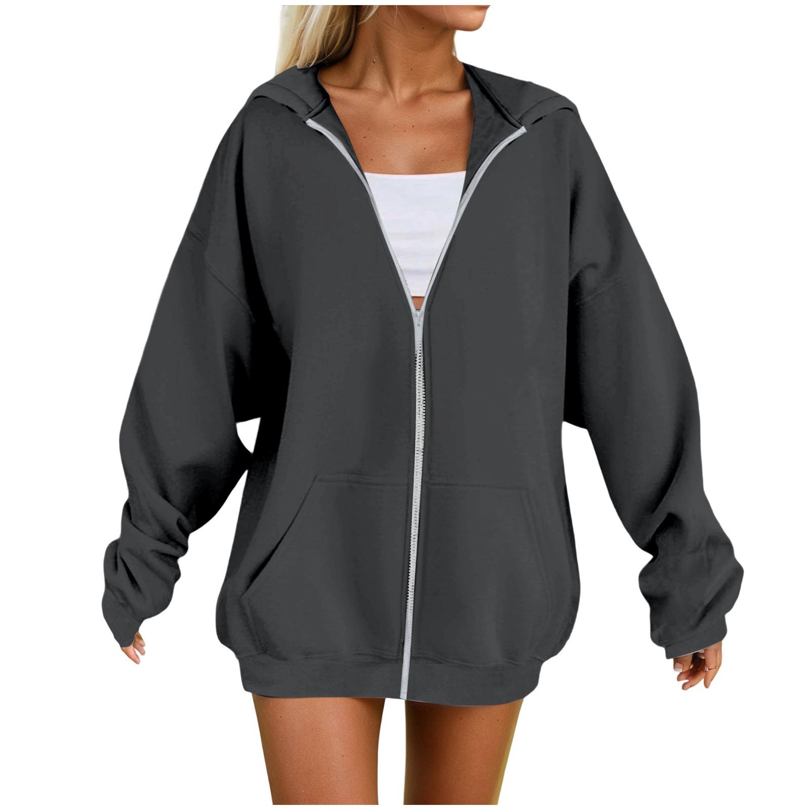 Click here for Felwors Womens Zip Up Hoodies Plus Size Long Sleev... prices