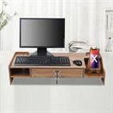DENEST Wood Desktop Screen Riser with Storage Box & Drawer - Walmart.com