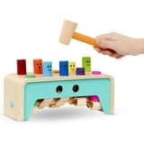 Battat Pound & Count Wooden Hammer Toy, Colorful Pegs, Developmental ...