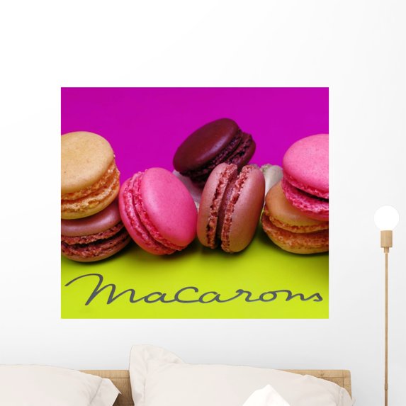 Macaroons Wall Mural by Wallmonkeys Peel and Stick Graphic (24 in W x ...