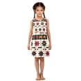 Abstract Western Patterns in Stripes Sleeveless Dress A-Line One-Piece ...