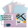 Mr. Pen- Plastic Folders with Pockets, 5 Pcs, Muted Pastel Colors ...