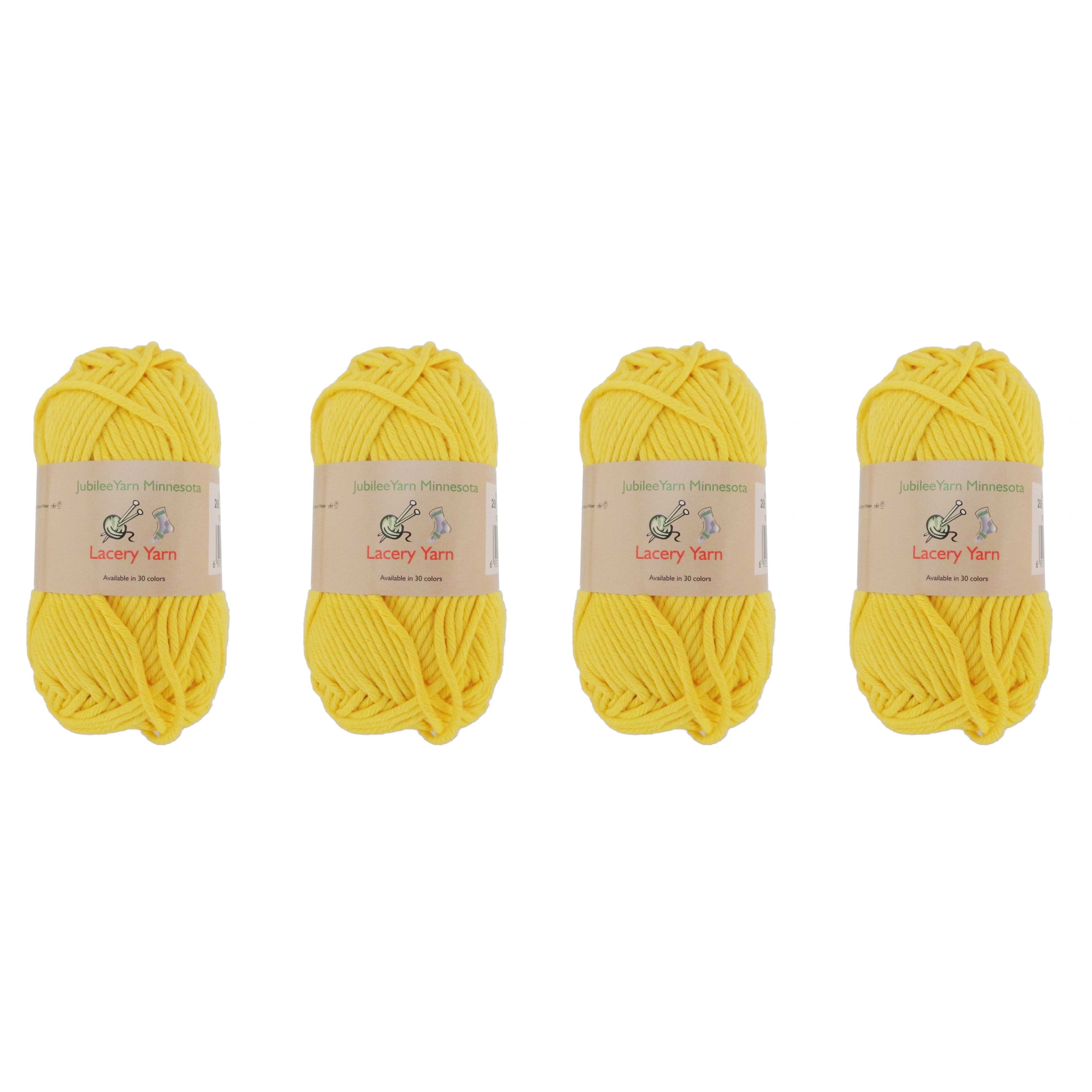 Bulky Weight Lacery Yarn 100g - 4 Skeins - 100% Cotton - Super Sunshine ...