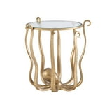 Linon Olivia Round End Metal Octopus Table in Gold - Walmart.com