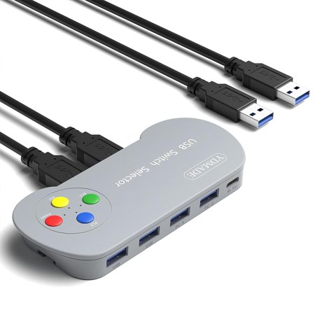 Y USB 3.0 Switcher Selector with Slideway 2 Computer Sharing 4 USB ...