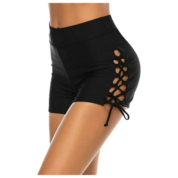 Yiwula - Yiwula Women High Waisted Drawstring Swim Shorts Ruched Tummy ... Yiwula - Yiwula Women High Waisted Drawstring Swim Shorts Ruched Tummy ...