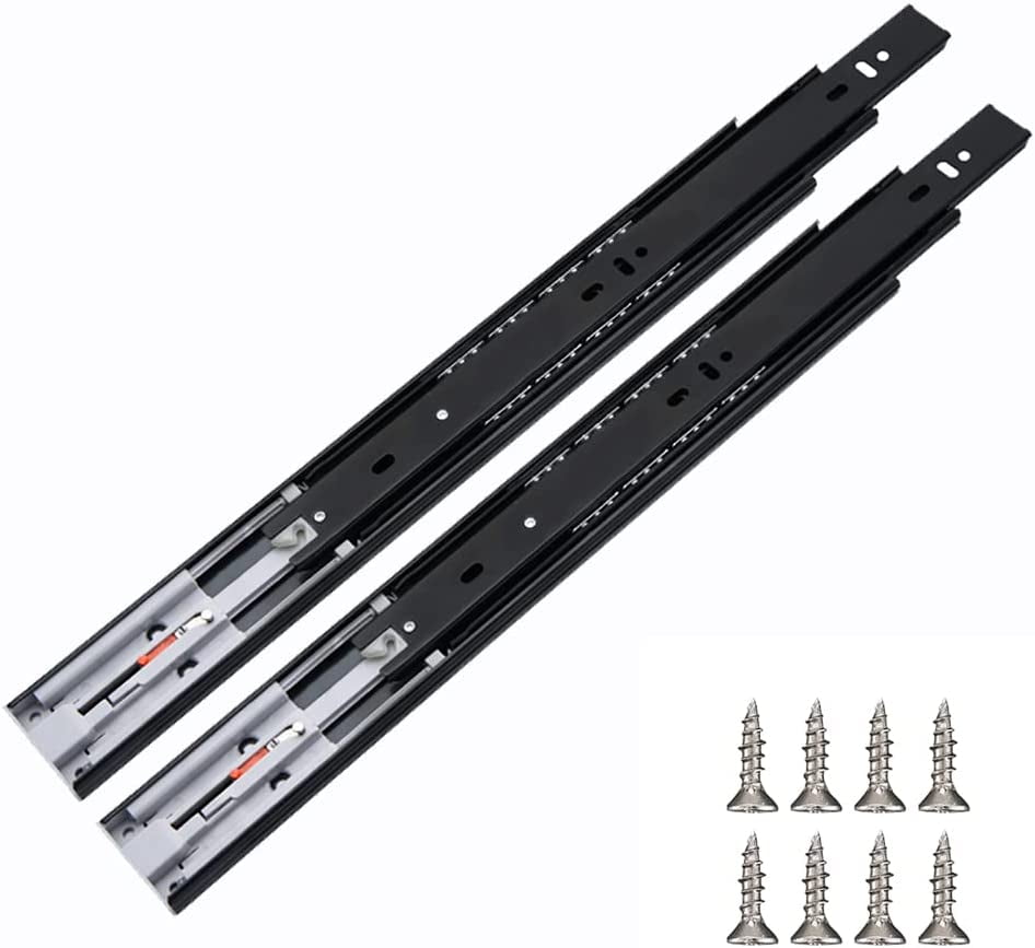 3-Sections Rebound Silent Drawer Slides,Side Mount Ball Bearing Sliding ...