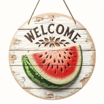 Uscallm Simulation Flower Wreath Decoration, Welcome Door Hanger Decor ...