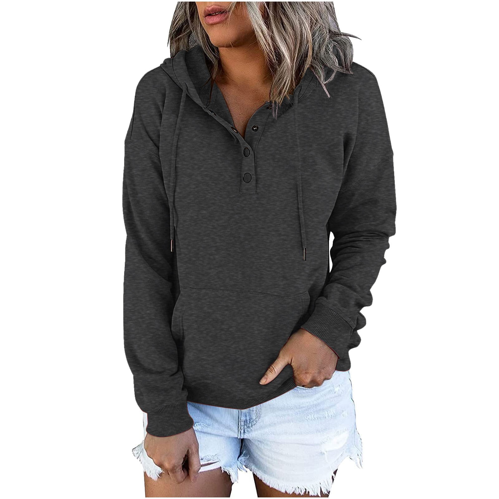 Click here for Timegard Womens Hoodies Casual Long Sleeve Solid C... prices
