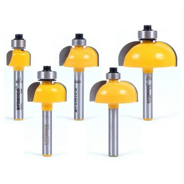 Round Over Rail & Stile with Cove Panel Raiser 3 Bit Router Bit Set ...