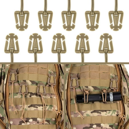 LZMY 10 Pack Tactical Gear Clip Molle Web Dominators for Outdoor ...
