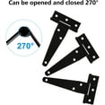 XINDUO-8 Pack 4 Inch T Strap Hinges, Shed Door Gate Hinges, Heavy Duty ...