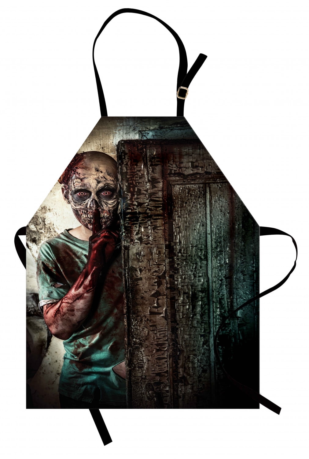 Zombie Apron The Monster behind the Door Looking with Evil Eyes Hell ...
