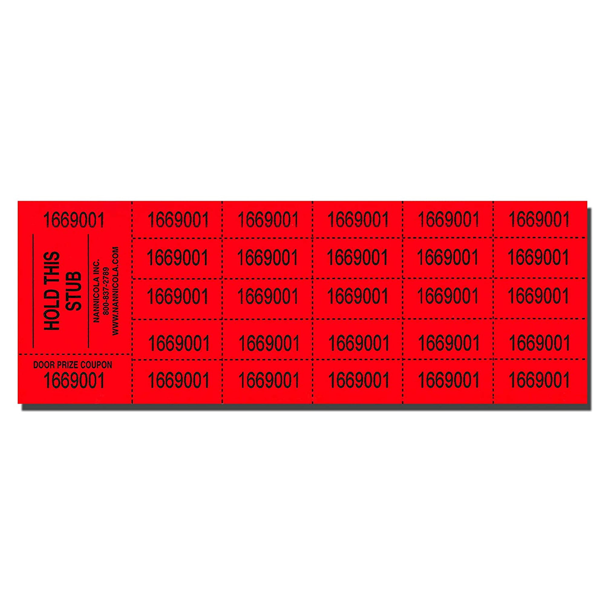 Auction Tickets - 500 Sheets (Red) - Walmart.com