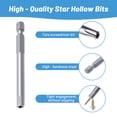 100mm 1/4inch Hexagonal Shank Blossom Head Screw Driver Bit Set ...