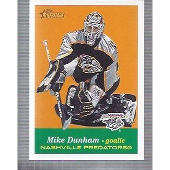2001-02 Topps Heritage #71 Mike Dunham NHL Hockey Trading Card ...