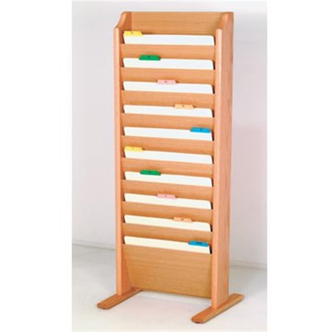 Free Standing 10 Pocket Legal Size File Holder in Light Oak | Walmart ...