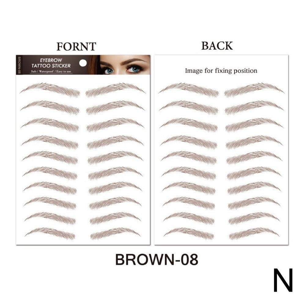4D Eyebrows Tattoo Stickers Bionic Brow Transfer Realistic Embroidery ...