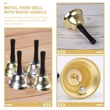 Dytern Hand Bell Wood Handle Metal Hand Call Bell Ringing Hand Bell ...