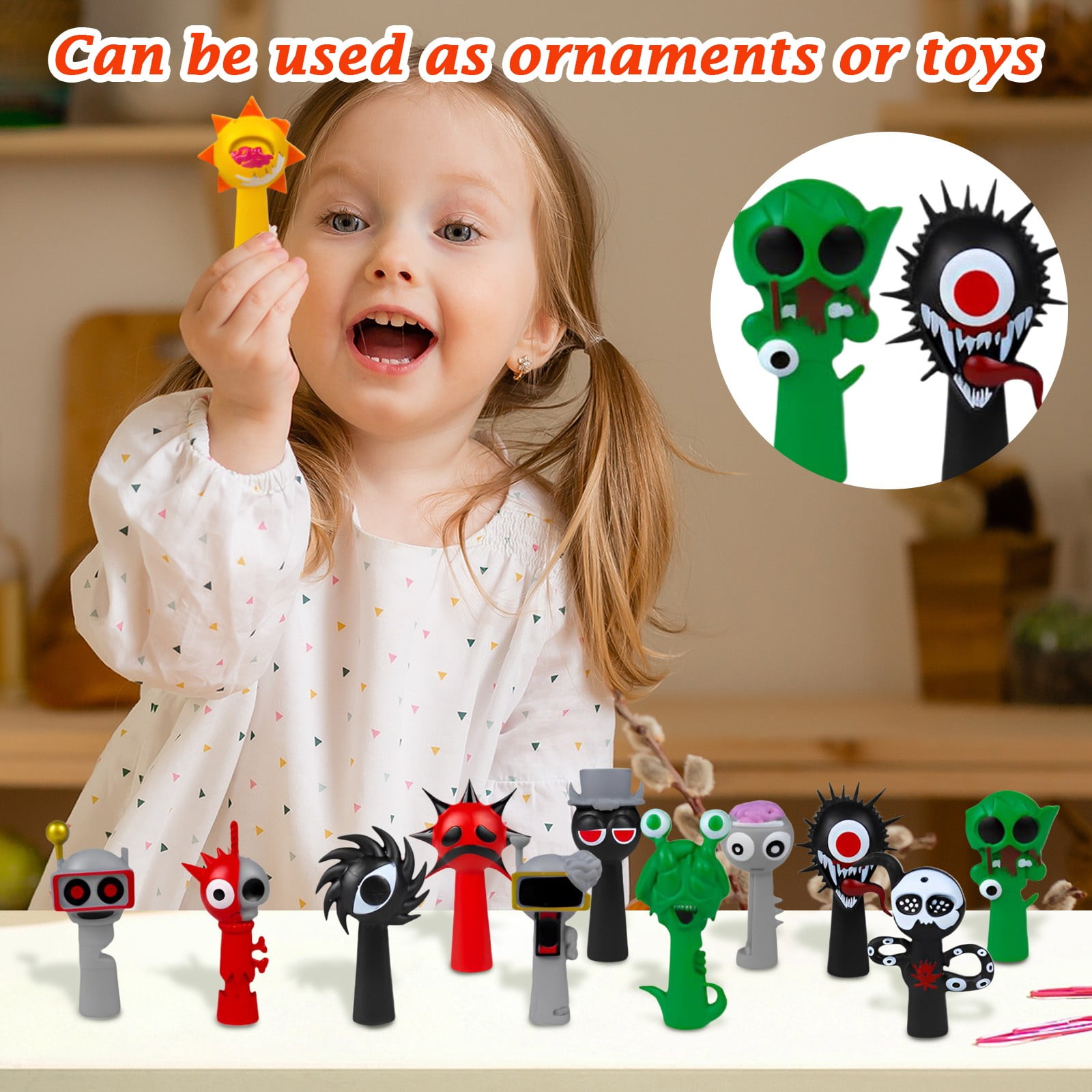 Sprunki Action Figures, 2.68in*12,Rhythm Box Theme Sprunki Toys，Hand Do ...