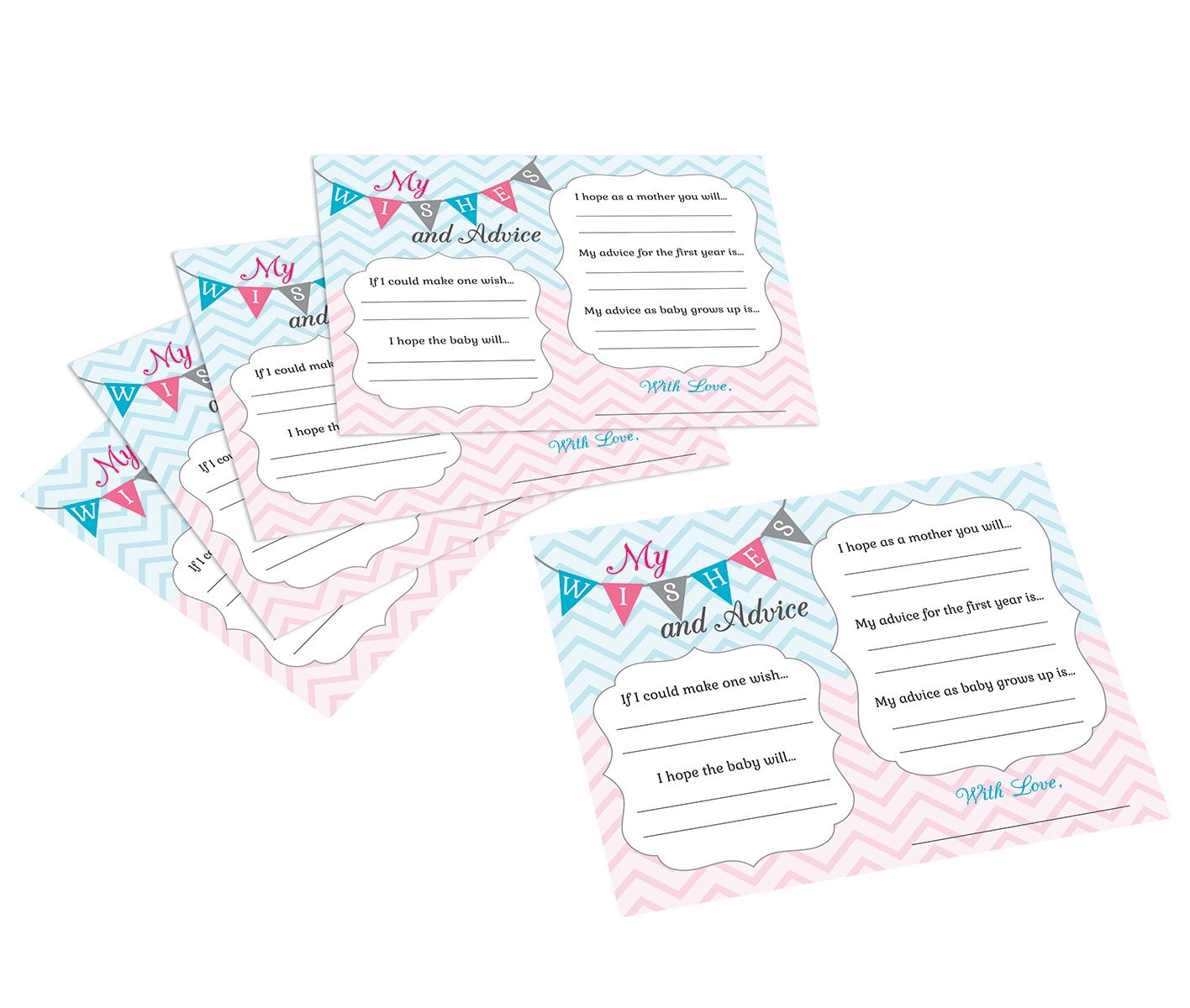 Lillian Rose Gender Reveal Wishes Cards - Walmart.com