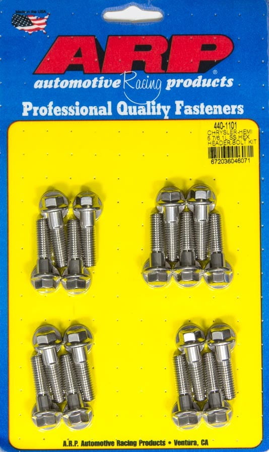 ARP 440-1101 Header Bolt Kit (6ptMopar 5.7/6.1L Hemi) - Walmart.com