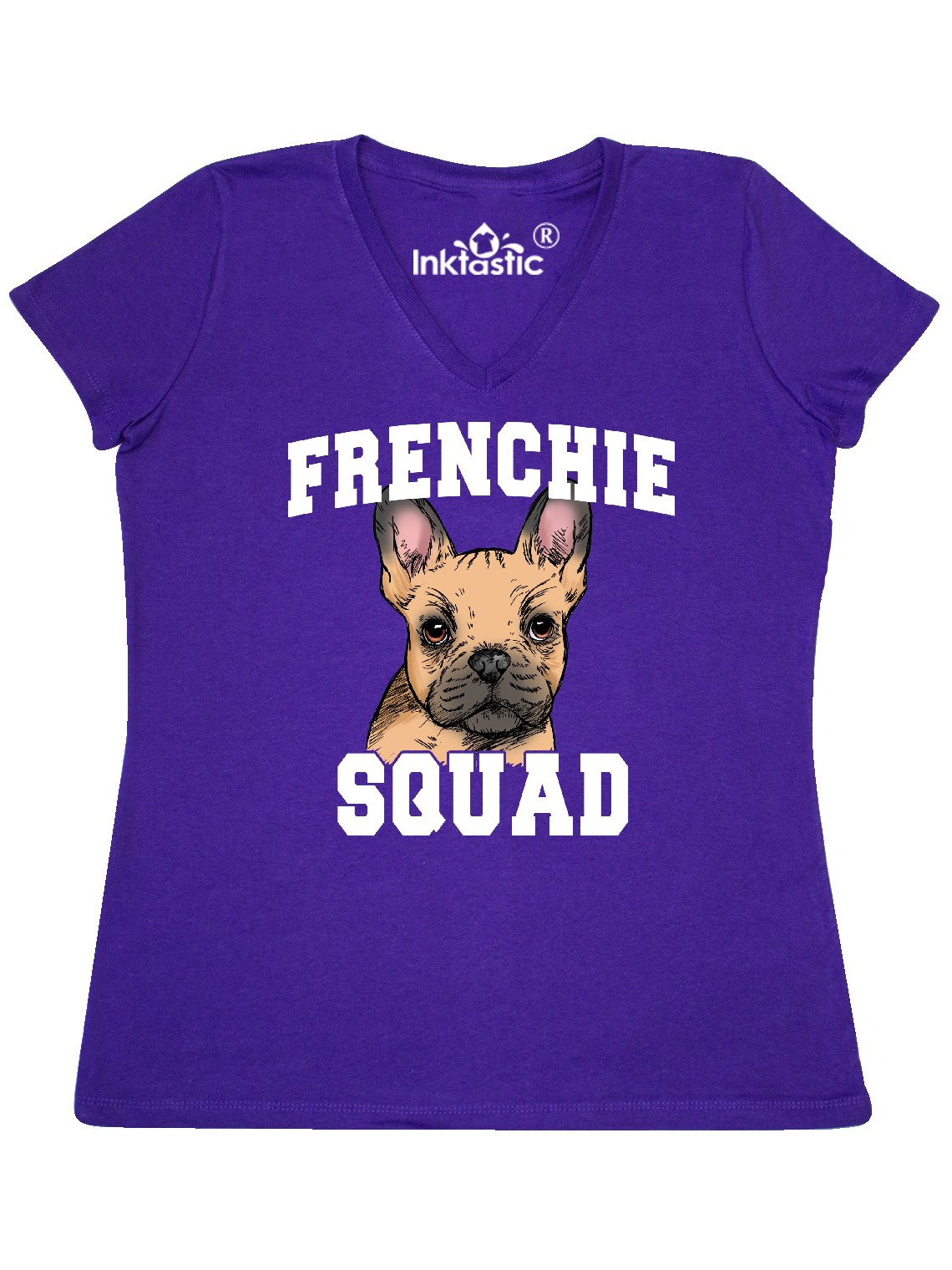Inktastic Dog Frenchie Squad Women's V-Neck T-Shirt - Walmart.com