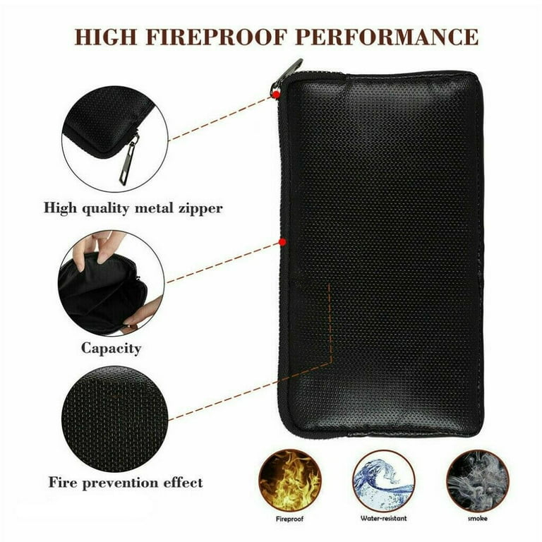 Fireproof Safe Fireproof Water Resistant Money Bag Envelope Safe ...