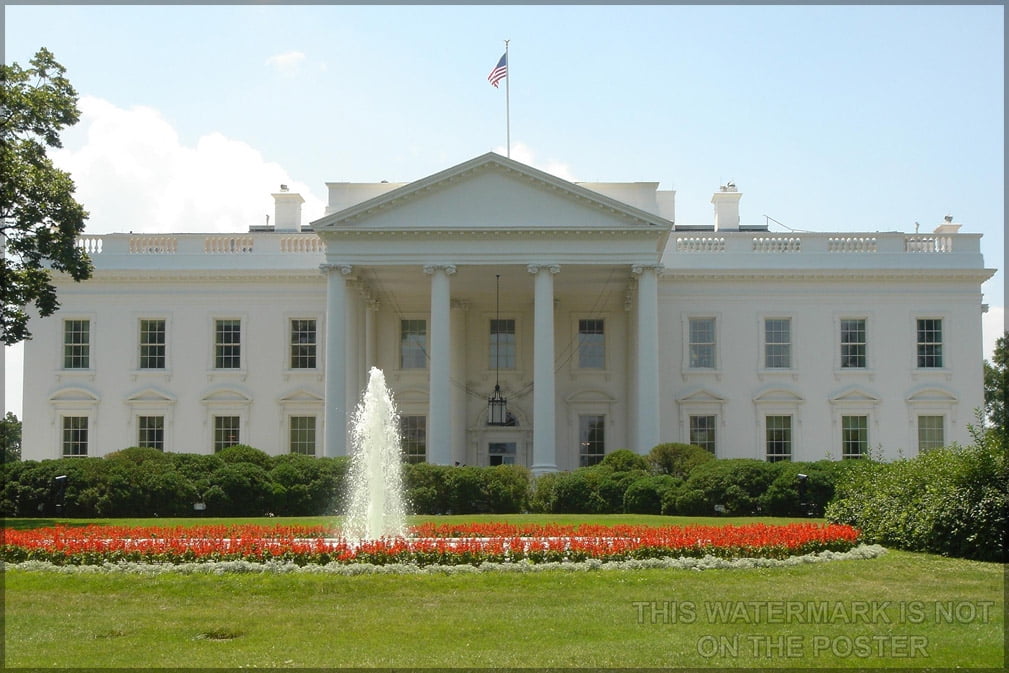 24"x36" Gallery Poster, white house - Walmart.com
