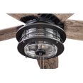 Prominence Home Foxhaven 52" Black Ceiling Fan with Light, 5 Blades ...