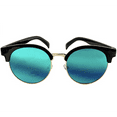 Retro Oversized Fashion Half Frame Flash Mirror Semi Rimless Sunglasses ...