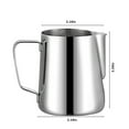 KQJQS Milk Frothing Pitcher, 24oz/ 700ml Stainless Steel Milk Espresso ...