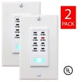 (2) Light Timer Wall Switch 5-10-15-20-30 Minute and 1-2-4 Hour ...