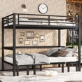 LHYY Twin XL over Twin XL size pull-out Metal Bunk Bed,lower bunk can ...