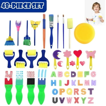 36 Piece Toddler's Painting Kit for Children's Art Projects - Foam ...