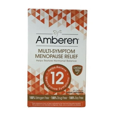 Amberen Multi-Symptom Menopause Supplements for Women, Night Sweats ...