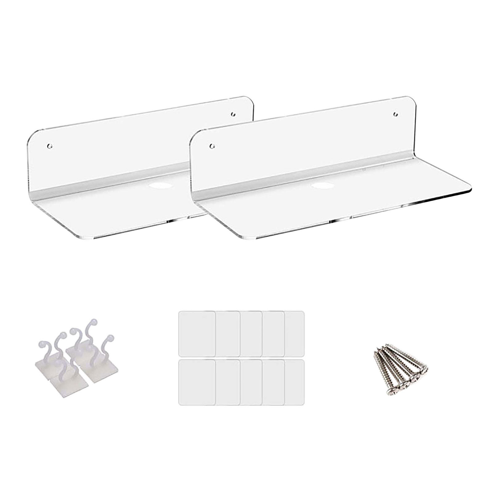 Fridja Clear Floating Shelves,Acrylic Wall Shelf for Bathroom Bedroom ...