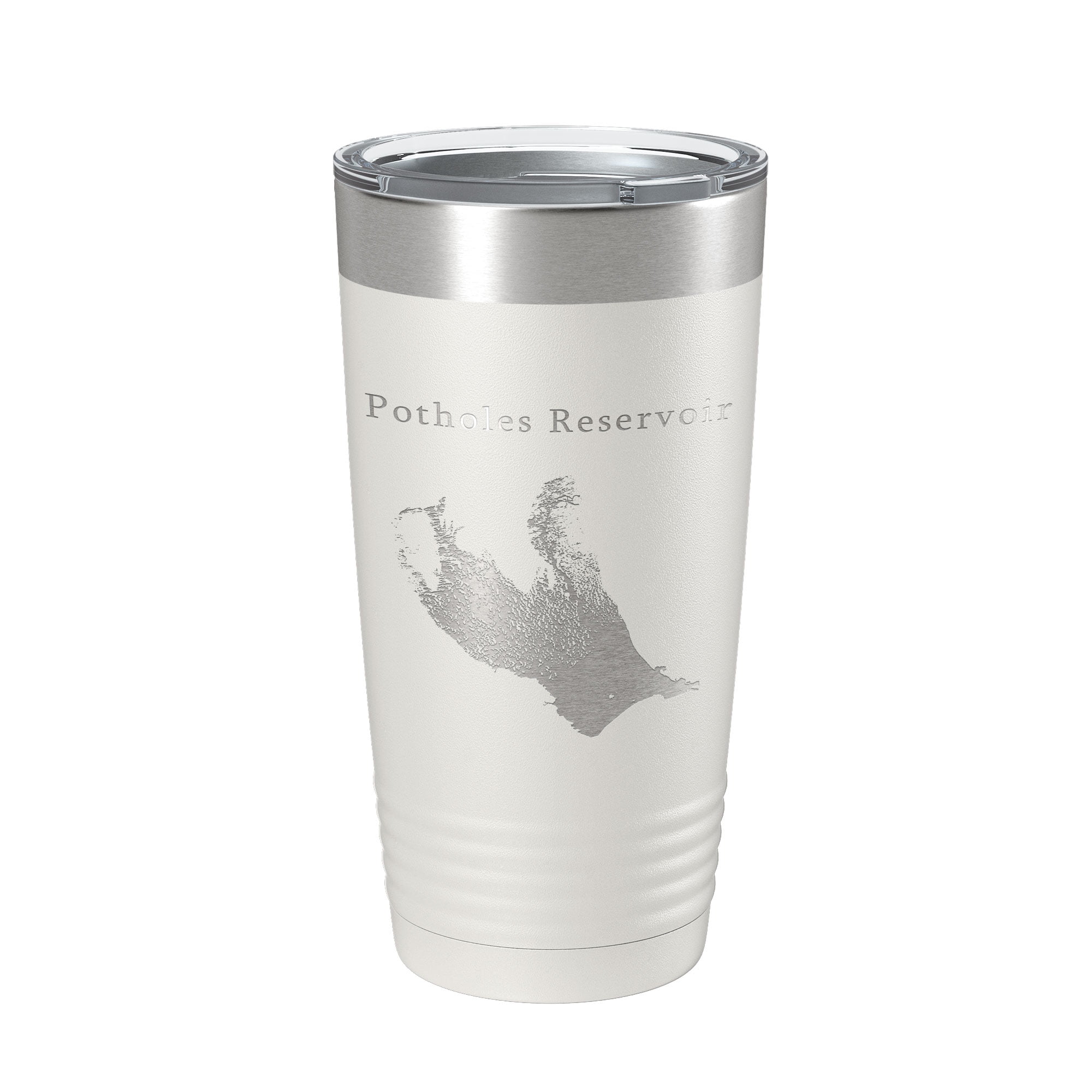 Potholes Reservoir Tumbler Lake Map Travel Mug Insulated Laser Engraved ...