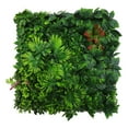 Artificial Green Grass Wall Panel 50x50cm Plastic Plant Wall Decoration ...