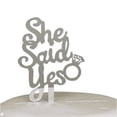 She Said Yes Engagement Acrylic Cake Topper, Gold Mirror - Walmart.com