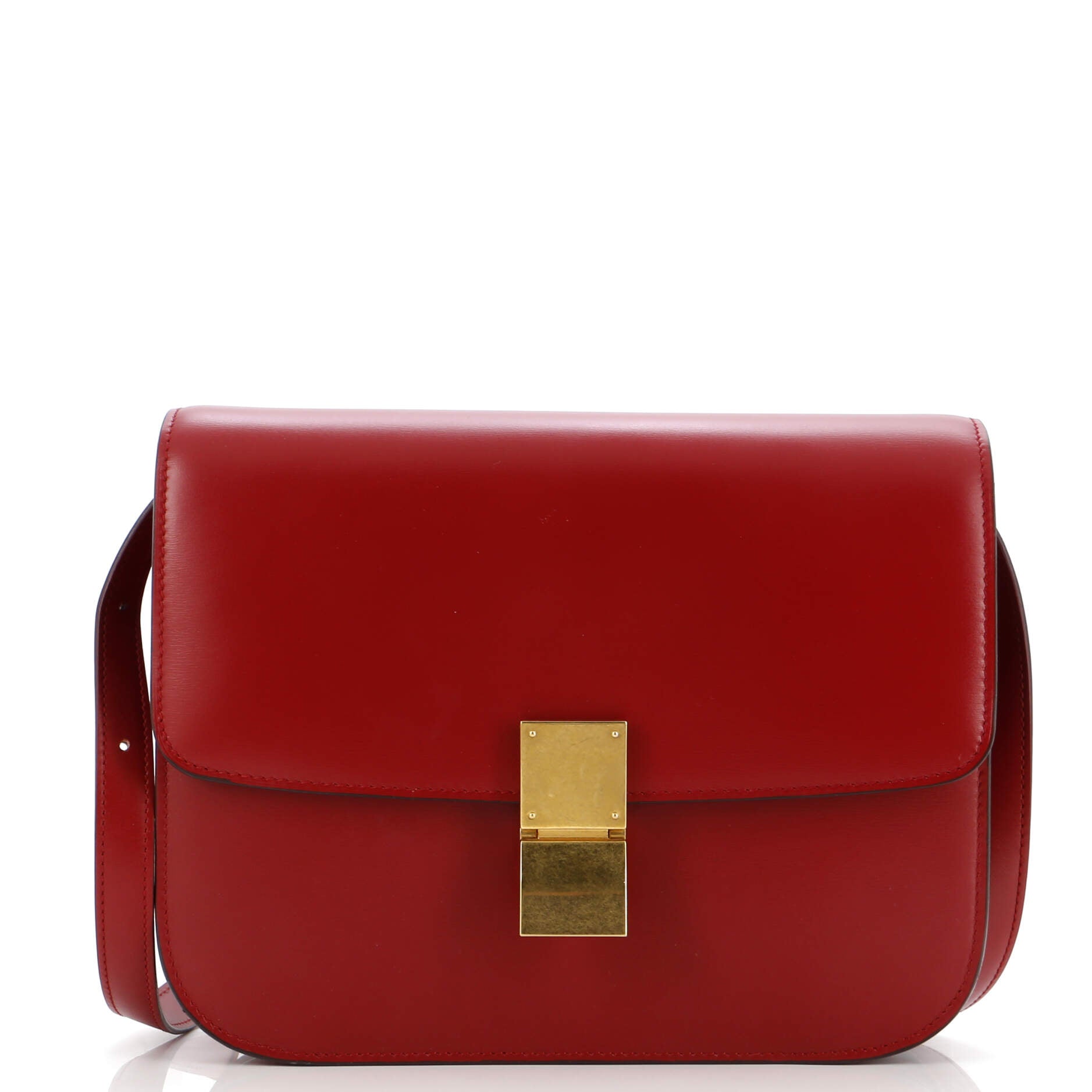 Pre-Owned Classic Box Bag Smooth Leather Medium By Rebag - Walmart.com