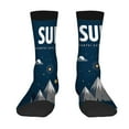 Four Seasons Universal Socks 2 Pairs Unisex Trendy Socks with Mountain ...