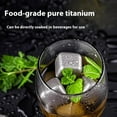 Professional Metal Ice Cubes For Liquor Titaniums Cooling Tool Whiskey ...