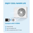 18000 BTUs Split Air Conditioner Dual Zone with Heater, IDU 9K BTU x2 ...