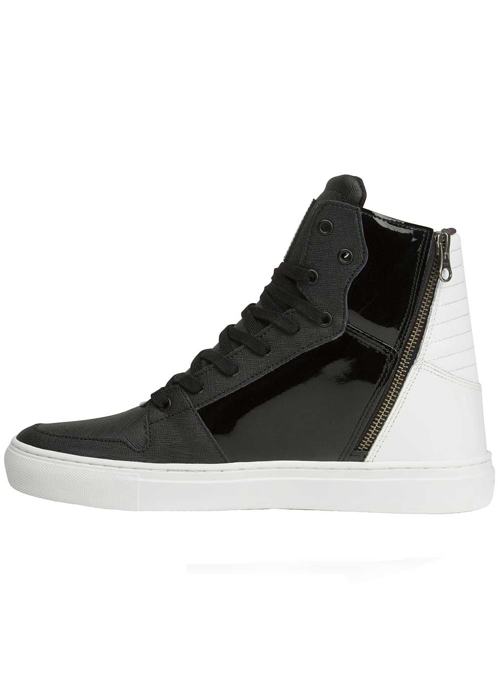 Creative Recreation Adonis Sneakers in Black White Patent - Walmart.com